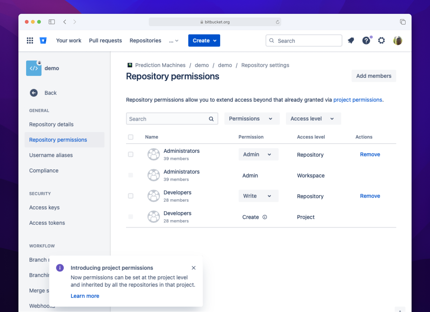 [Bitbucket] Bitbucket における権限管理の改善 - Atlassian Community
