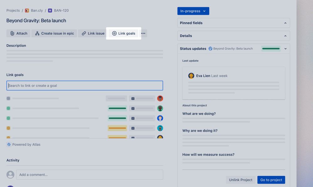 How to view your Atlas Goals in Jira Software | Atlas
