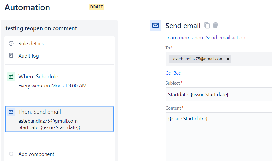 How can i add end and start dates ( from the field...