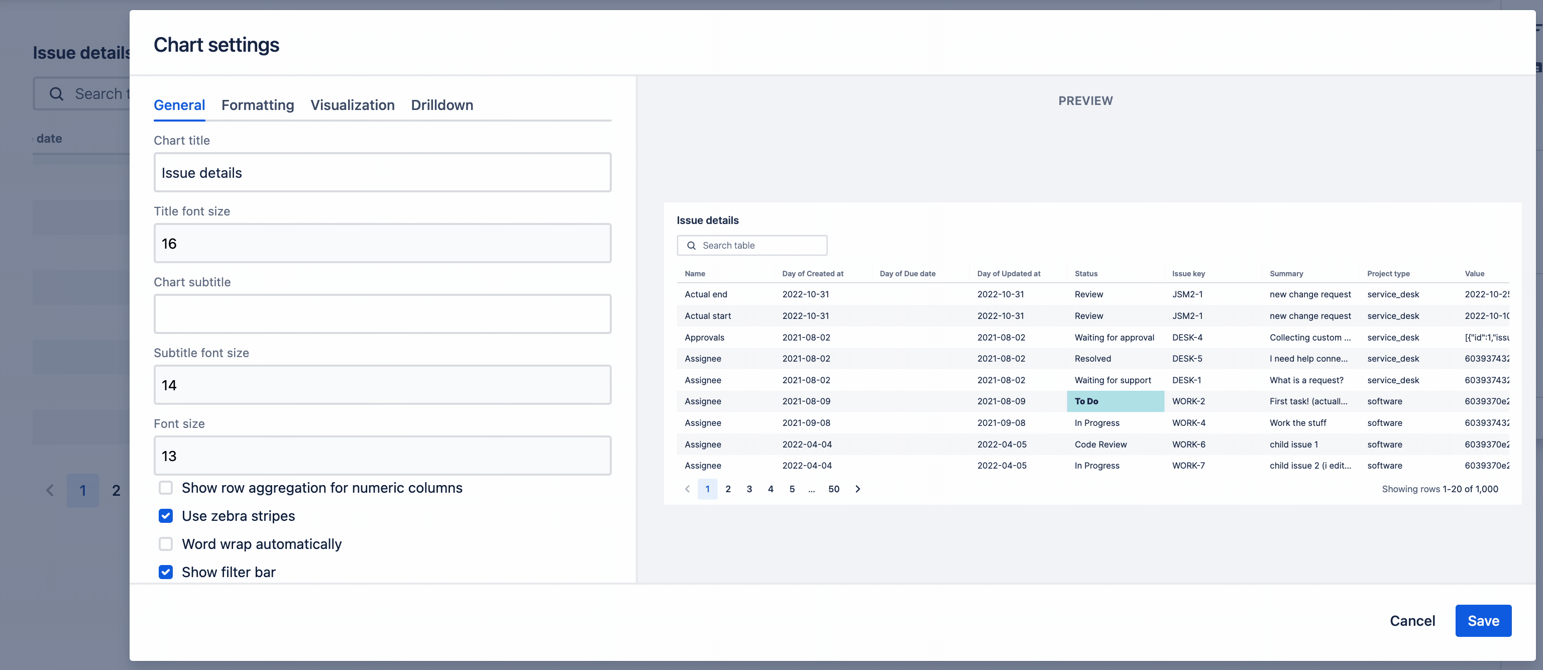 Were Introducing A New Table Chart Experience Atlassian Community