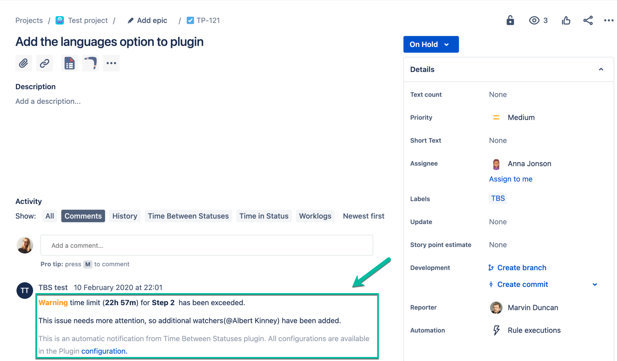 Solved: Automation for tickets staying in status