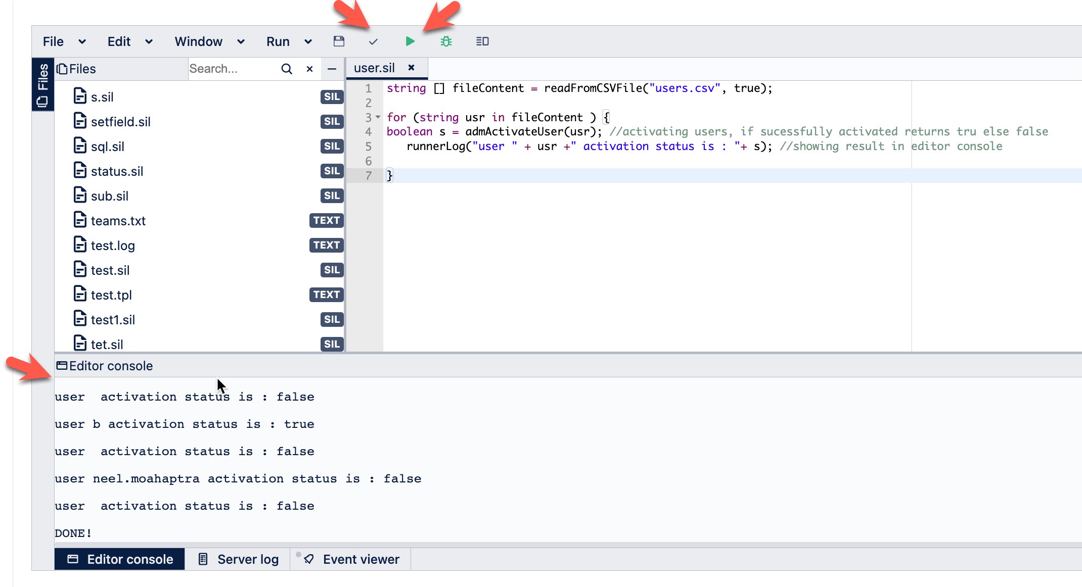 While Executing Sil Script For Reactivation Of Use