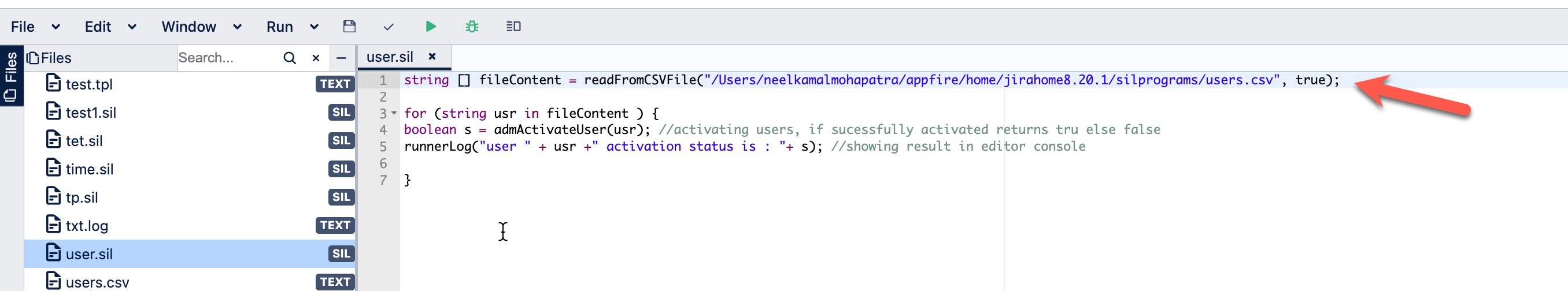 While Executing Sil Script For Reactivation Of Use