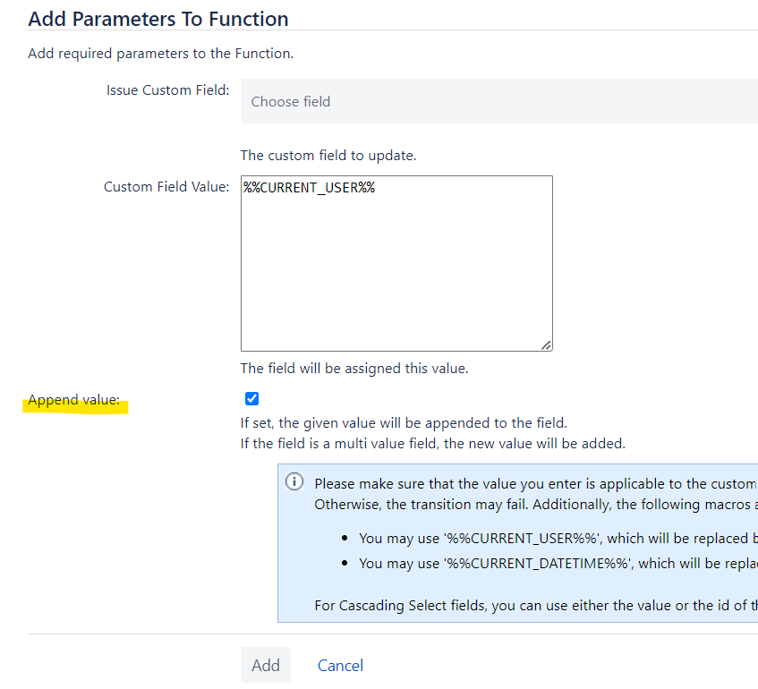 Solved Workflow Post Function Multiuser Field