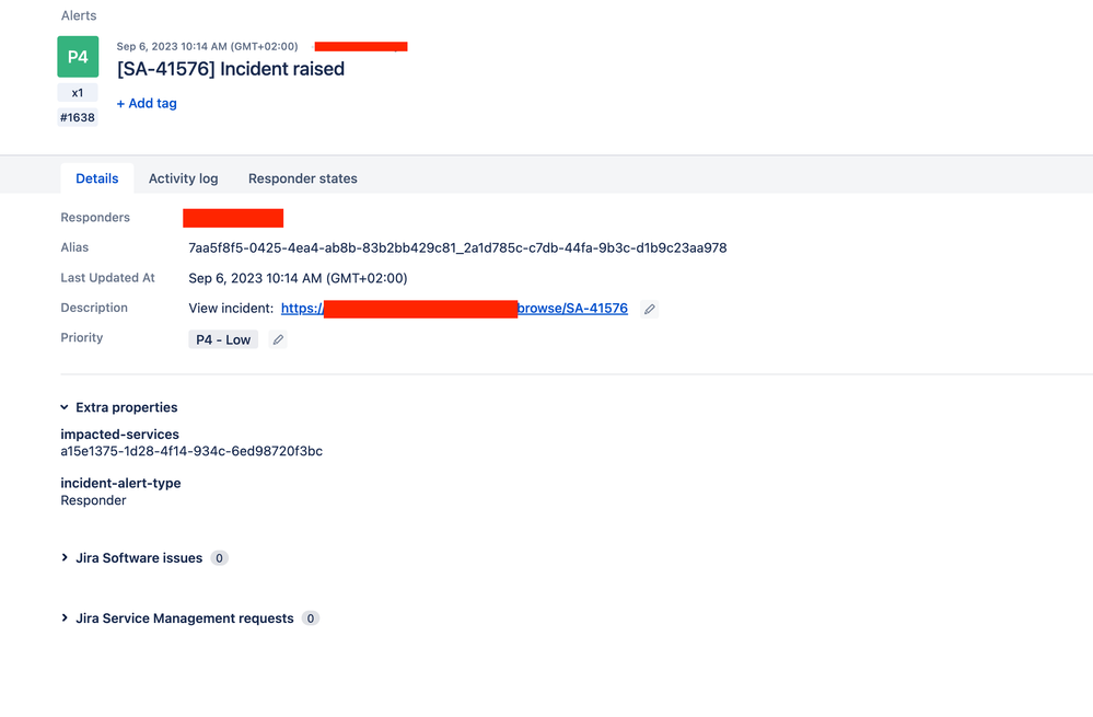 Close responder alerts immediately because of JSM/...