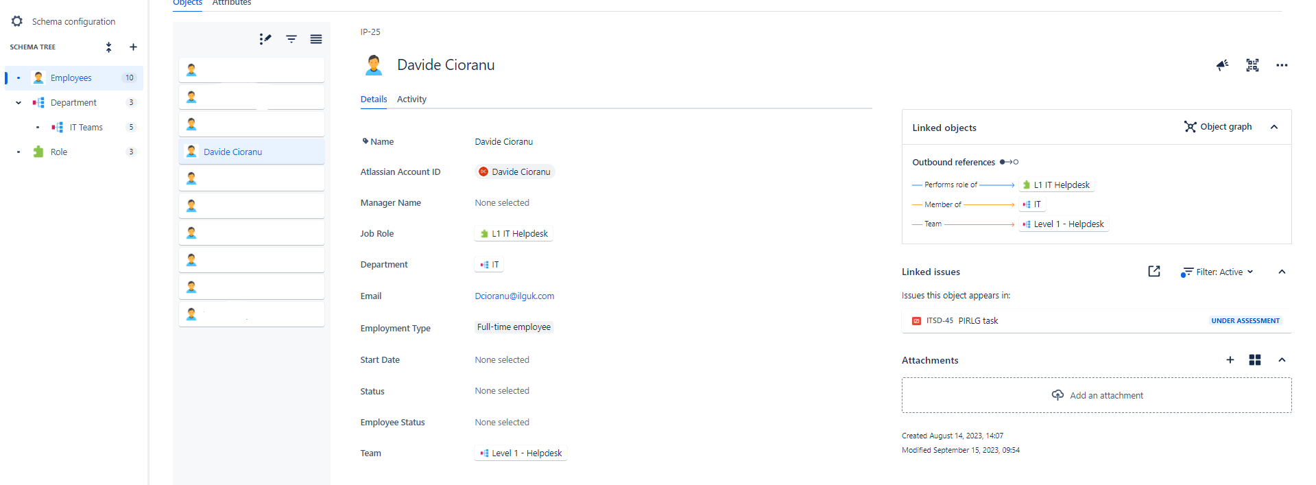 Automation Assignee Field Populated From Asset O