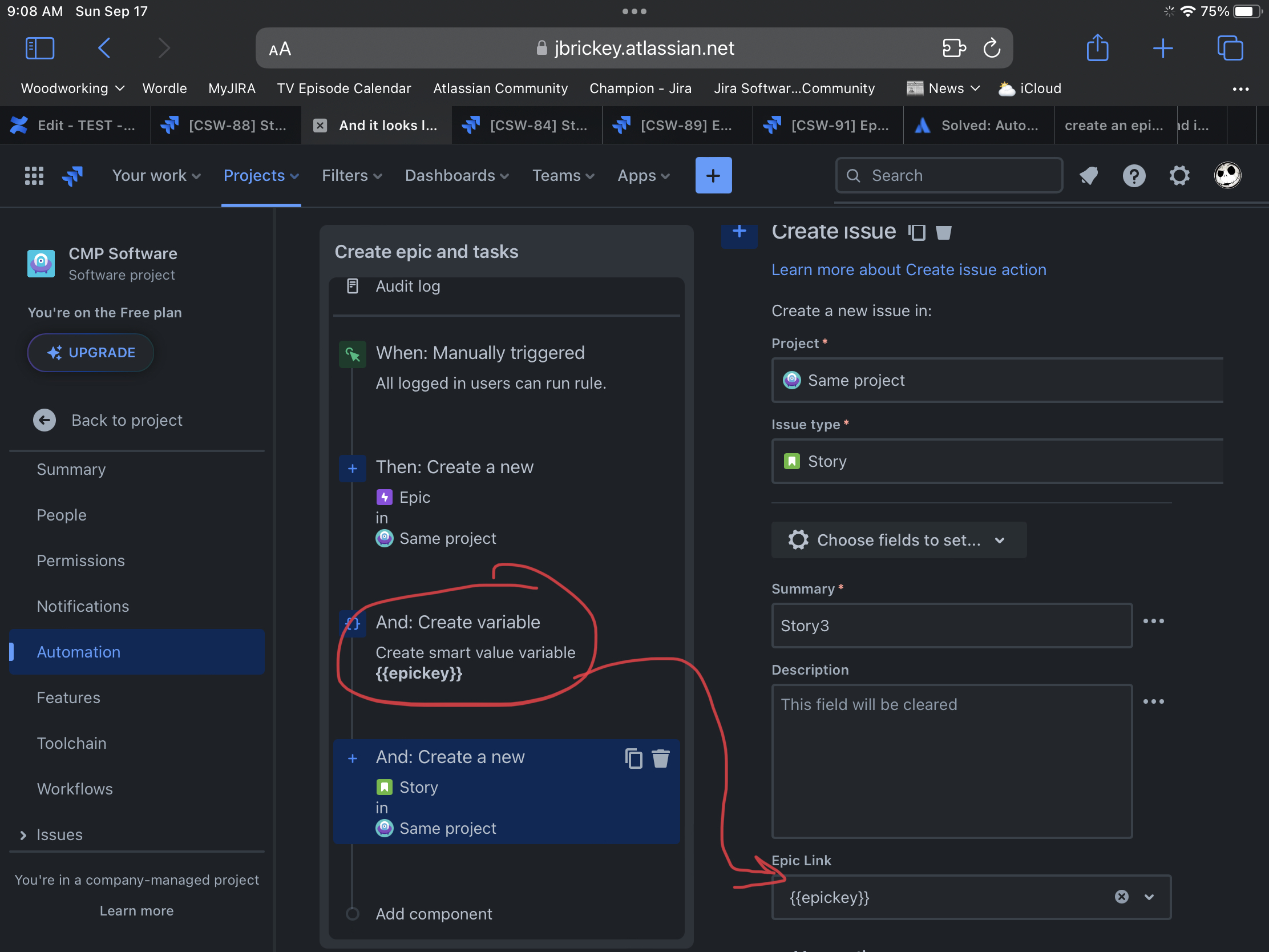 Solved Automation Create An Epic And Tasks Inside That 