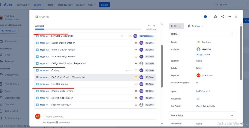 Can We Add Header Row for Subtask List in Issue De... Can We Add Header Row for Subtask List in Issue De...