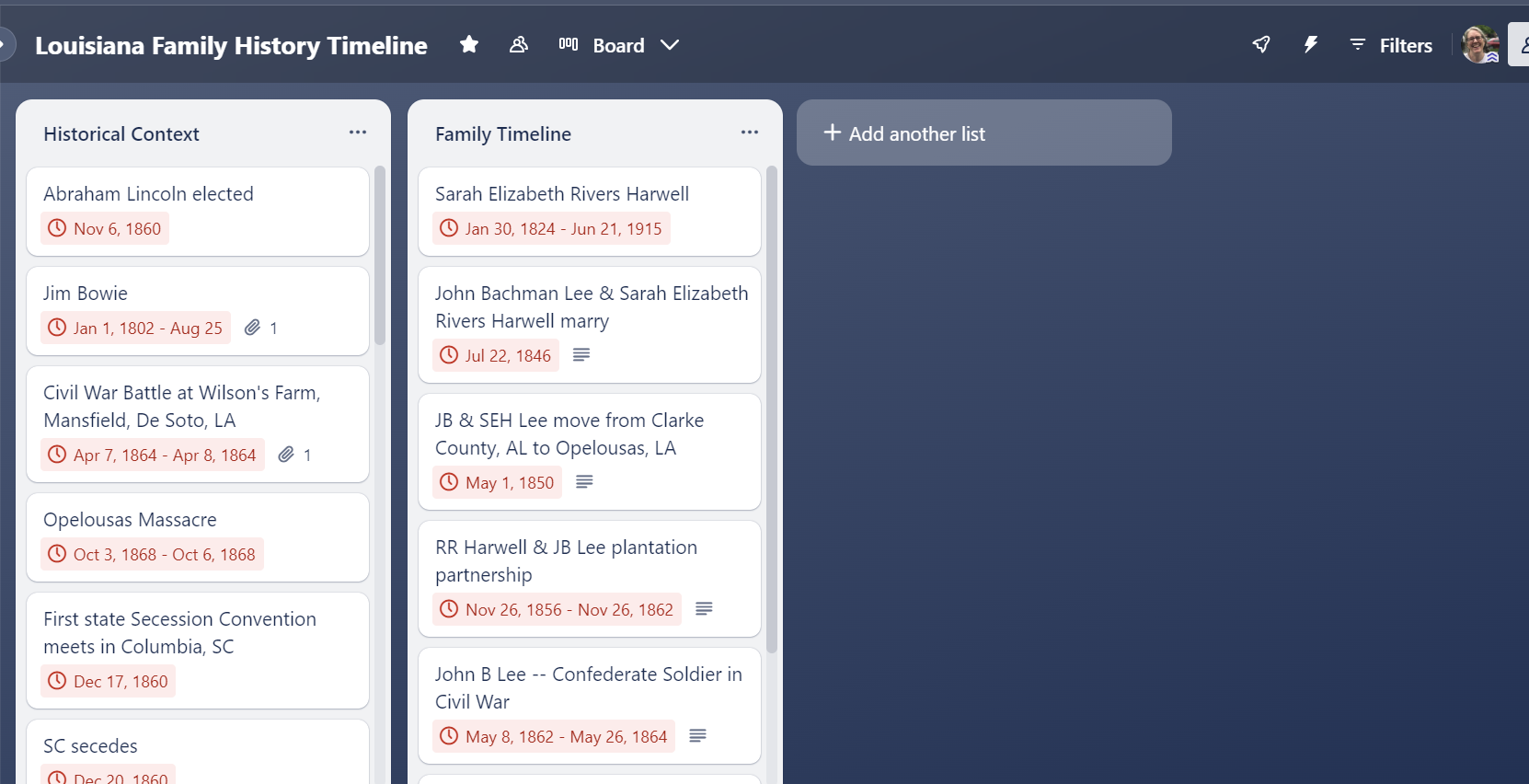how to show timeline?