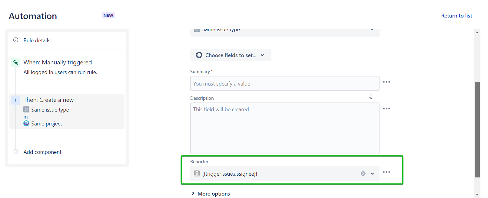 Solved: Change reporter field when cloning a ticket