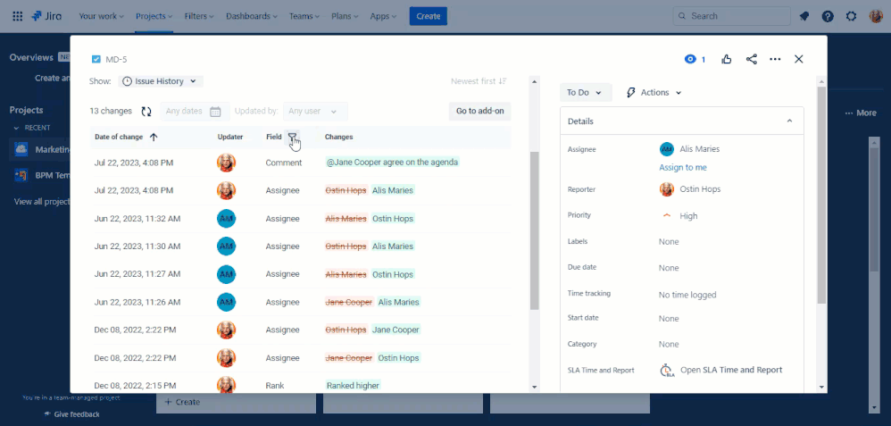 How To Get Assignee History For Jira Issues Atlassian Community