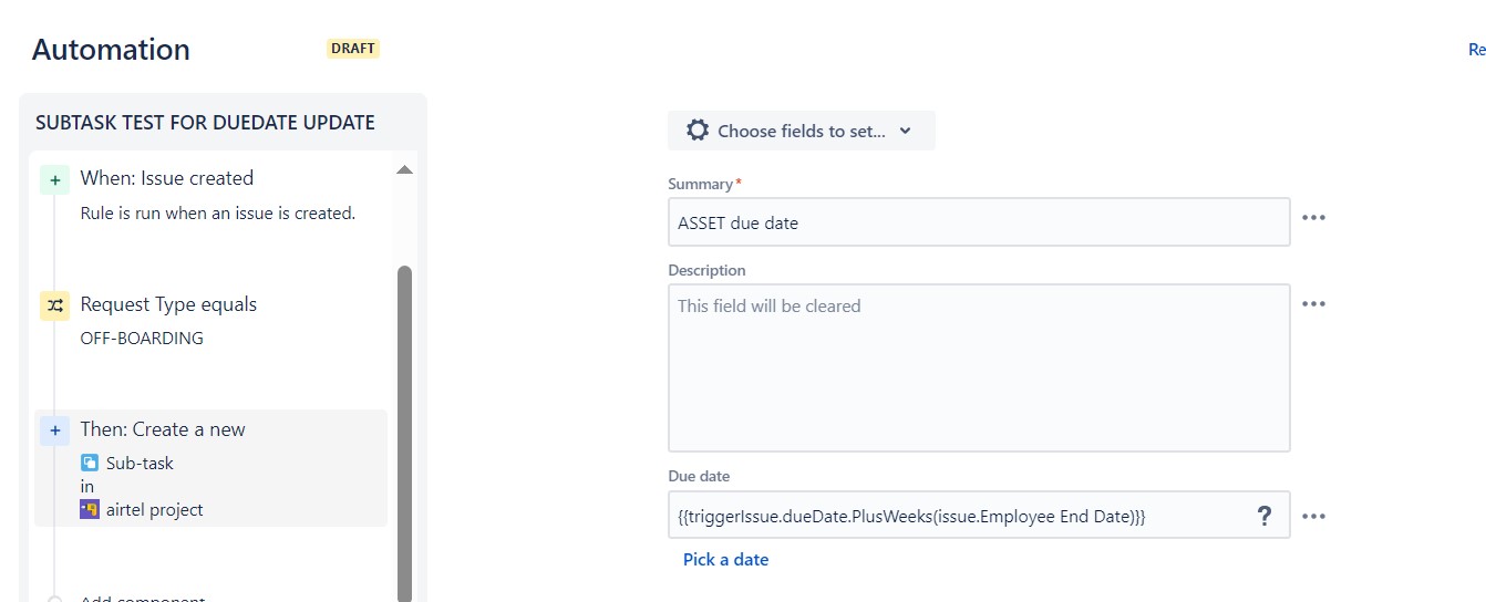 How To Automatically Set Due Date Of A Subtask Bas