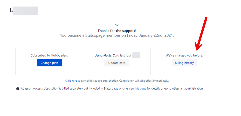 Confusing colour and layout of "Billing history" b...