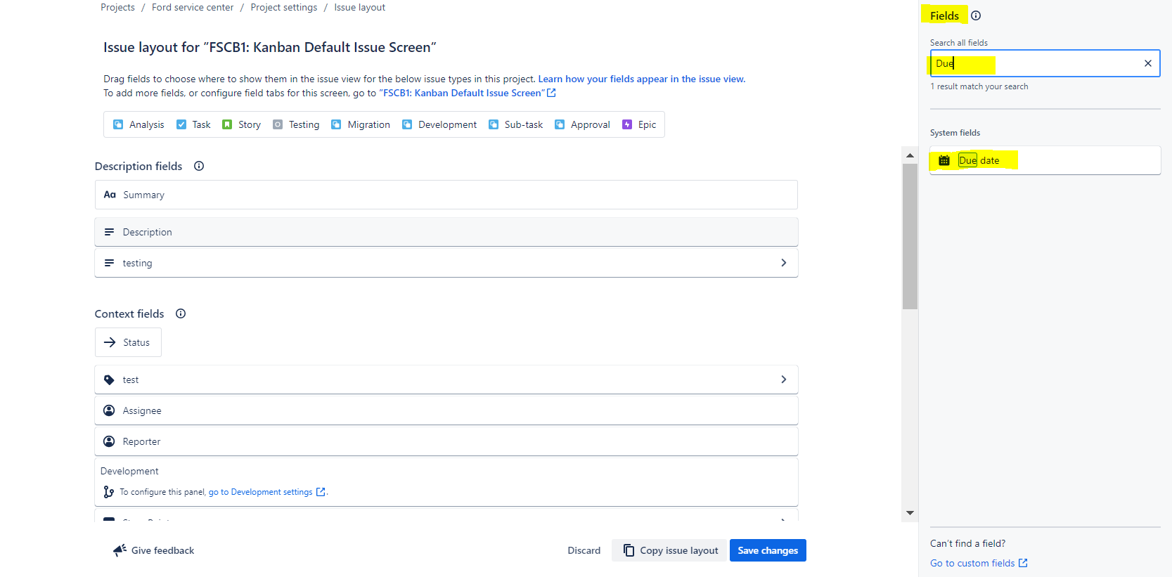 Solved: Add due date to issue