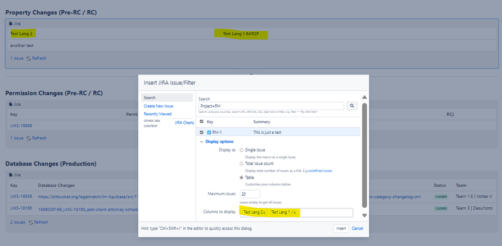 Field from Jira with / symbol suddenly no longer b...