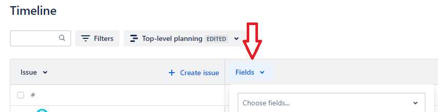 Plan (advanced roadmaps) Field Selection