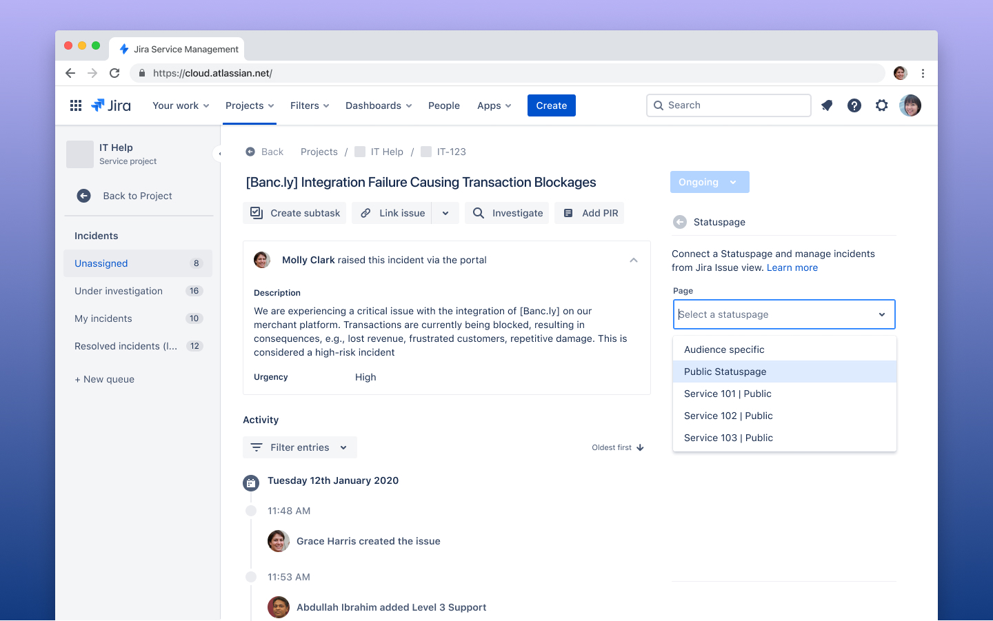 New Statuspage integrations and a change to bulk upload