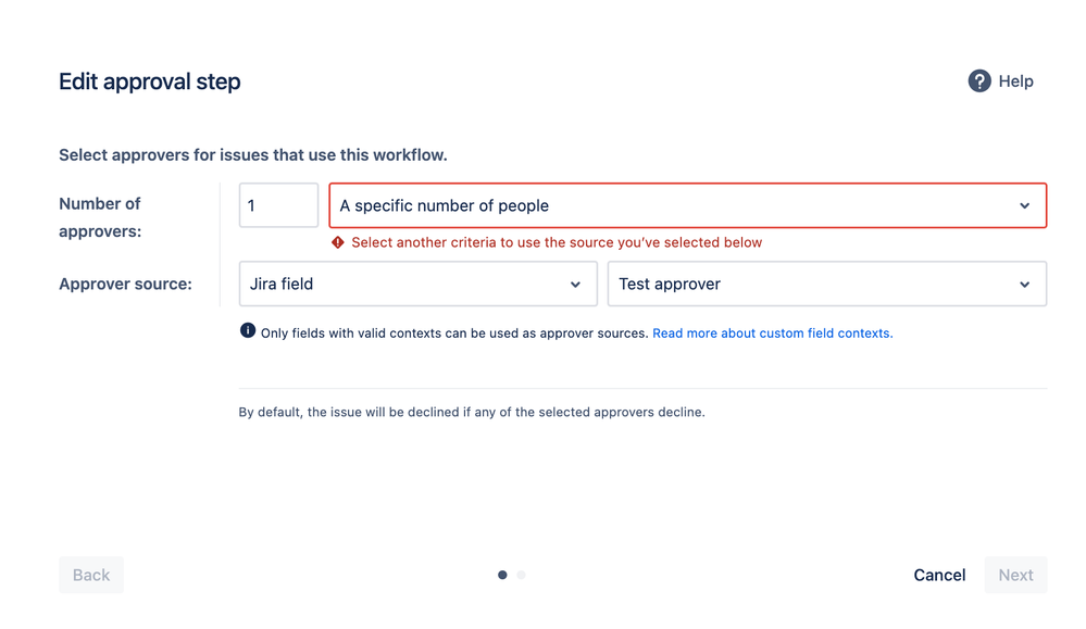 Adding A Custom Field For Approvers With A Specifi 