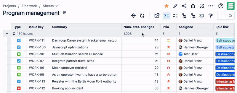custom reports - Issue type and how often it has c... custom reports - Issue type and how often it has c...