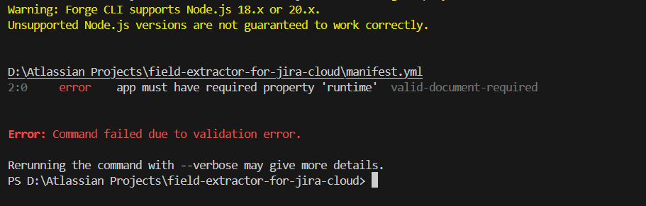 While running the forge deploy command encounterin...