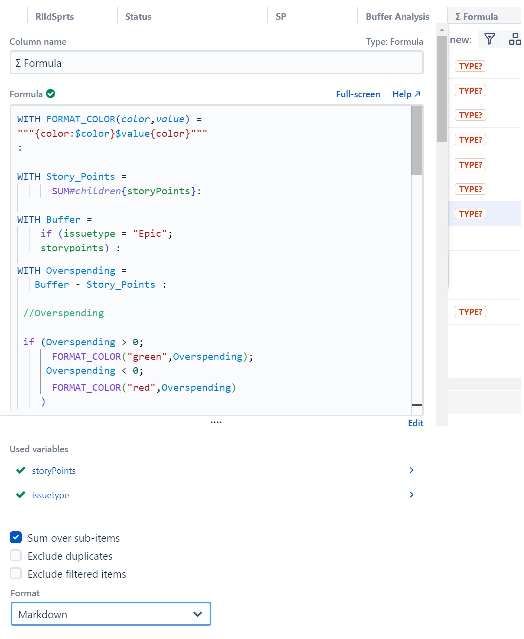 Color values green if positive; otherwise, color t...