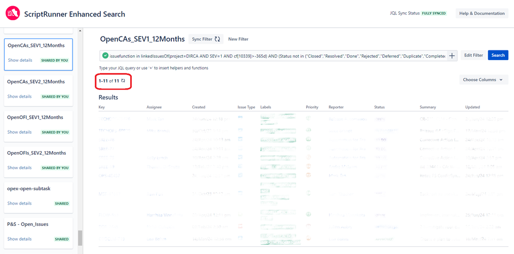 Solved: ScriptRunner Query Filter returning incomplete res... Solved: ScriptRunner Query Filter returning incomplete res...