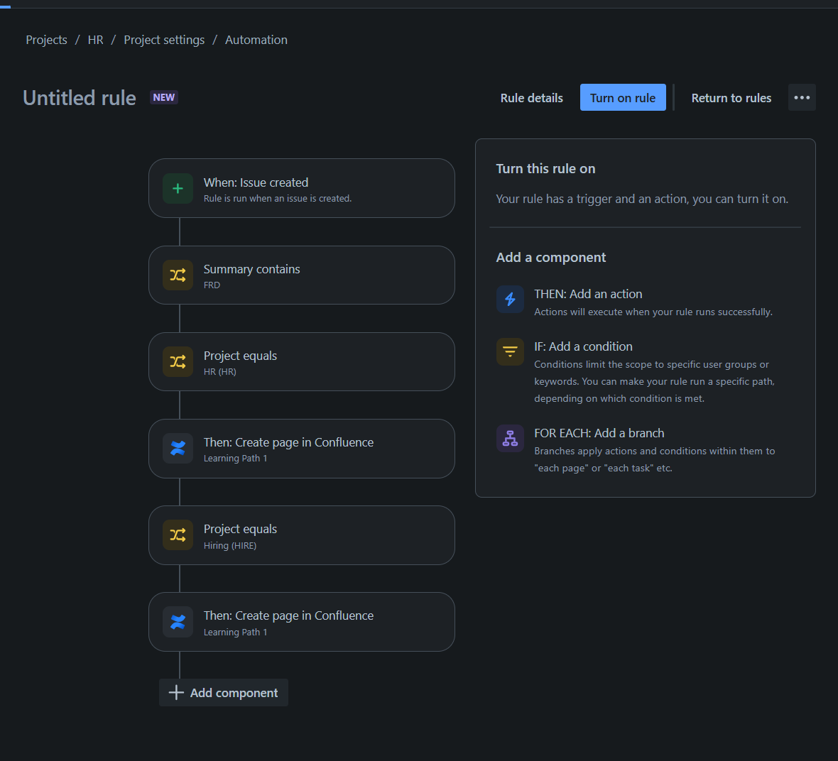Global Automation That Creates A Page In The Confl
