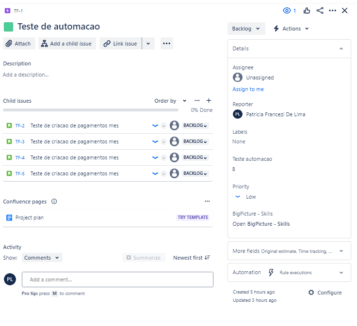 Create Multiple Jira Issues Based On A Custom Numb