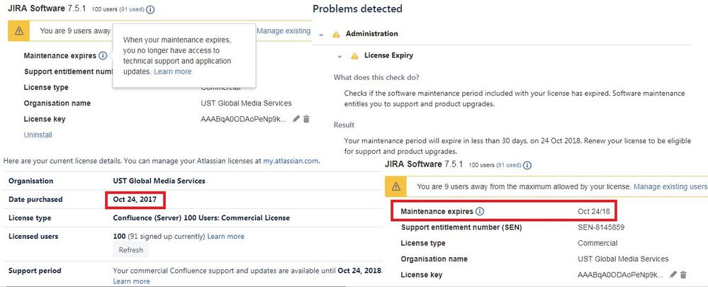 Solved Jira And Confluence License Expiry Warning What T