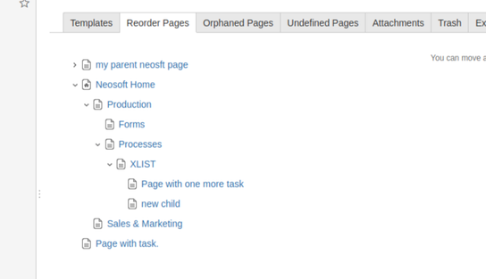 create tree structure in confluence