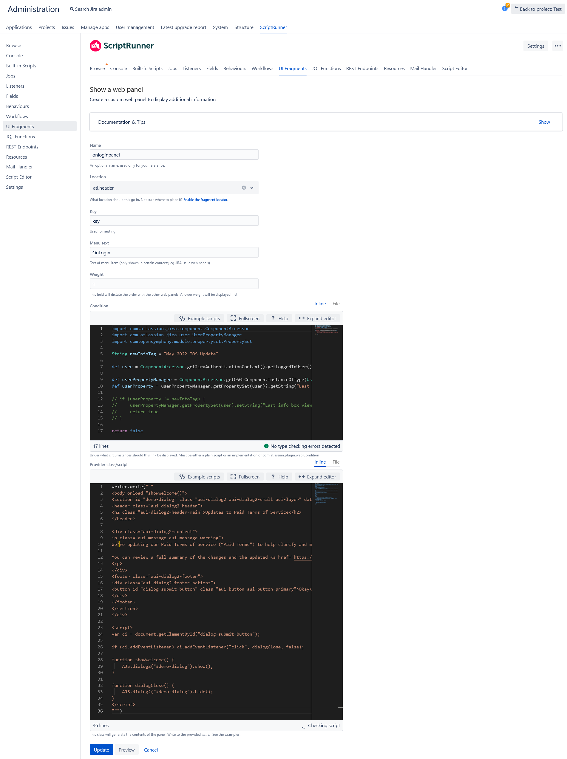 Scriptrunner Examples Doesnt Work In Jira