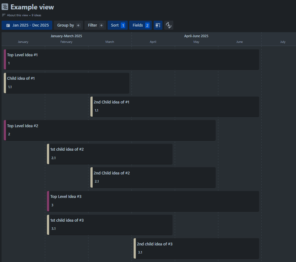 Cascade in JPD by using a helper value field & chi...