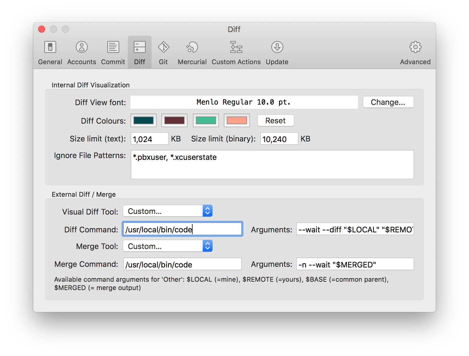 Setup Sourcetree to use Visual Studio Code as Exte...