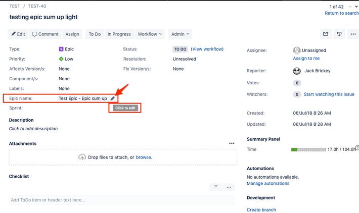 Modify Epic name in the new Jira view