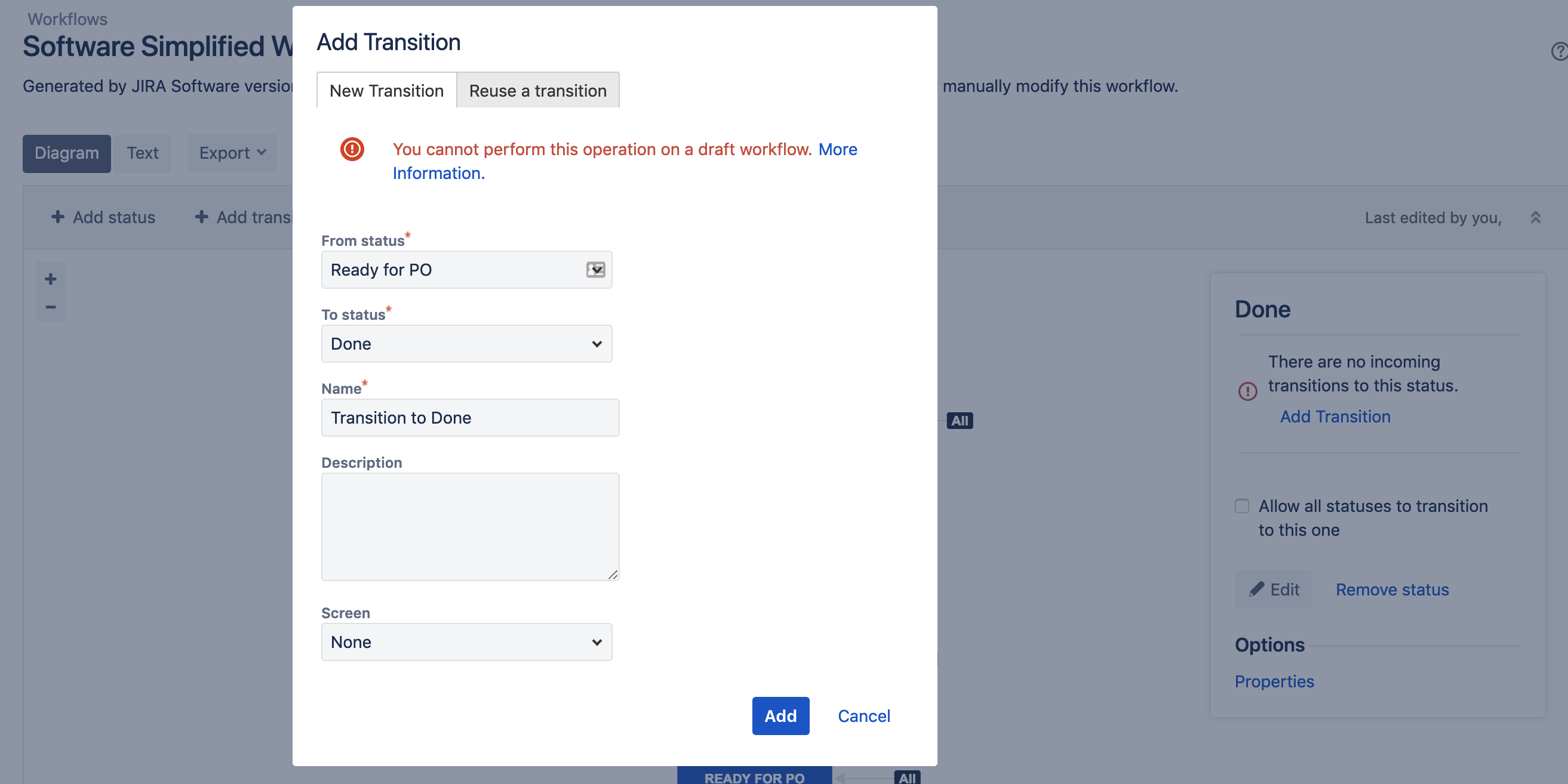 Prevent Issue Transition If Issue Was Not In A Spe