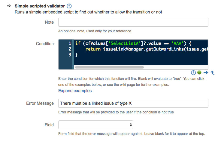 Solved: Script Validator: Check for linked issue of certai...