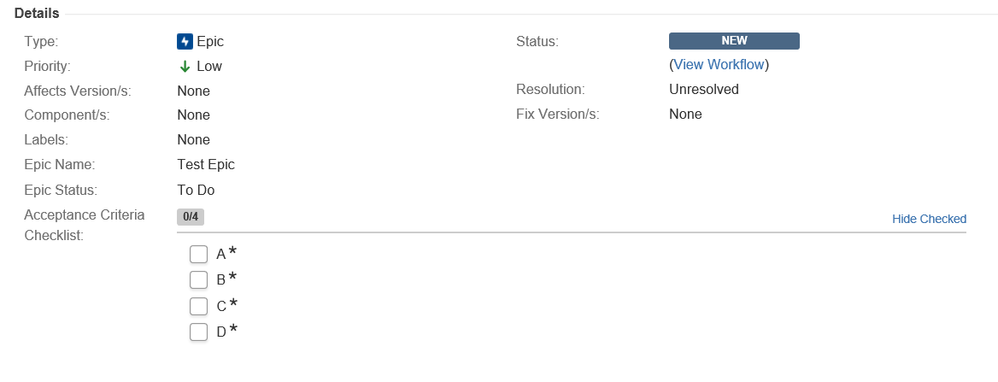 Linking Jira Acceptance Criteria Checklist to Conf...