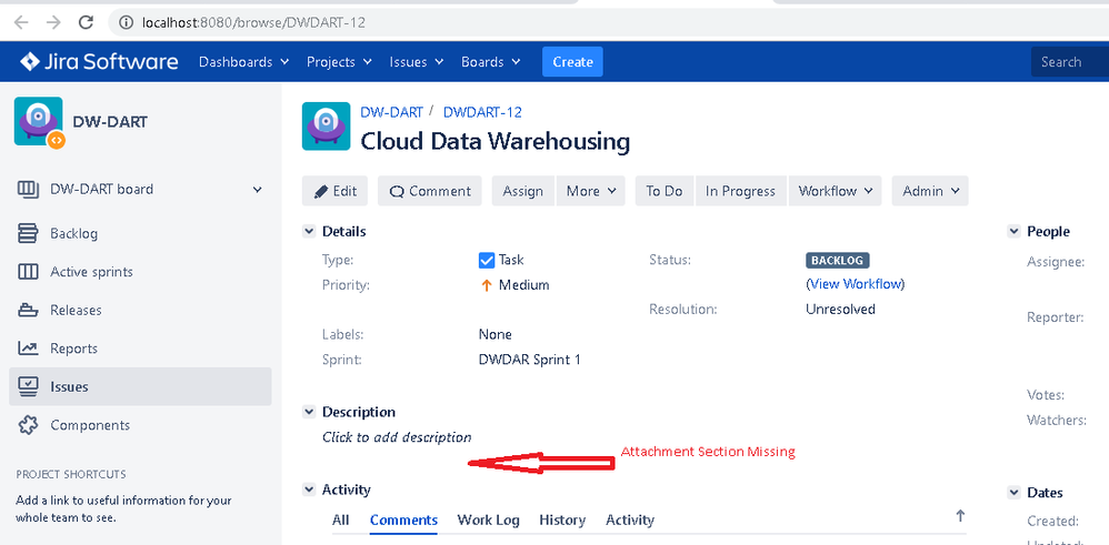 Solved Missing Attachment Section In Jira Issue View