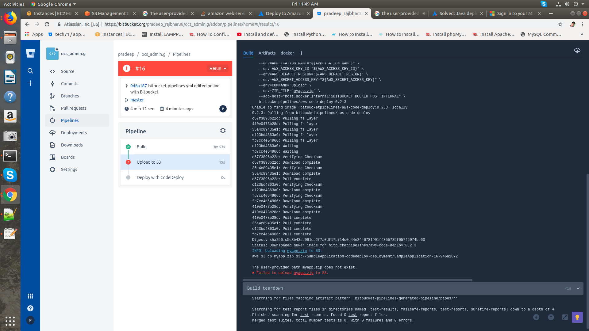 Bitbucket Pipelines Pipe Aws Codedeploy