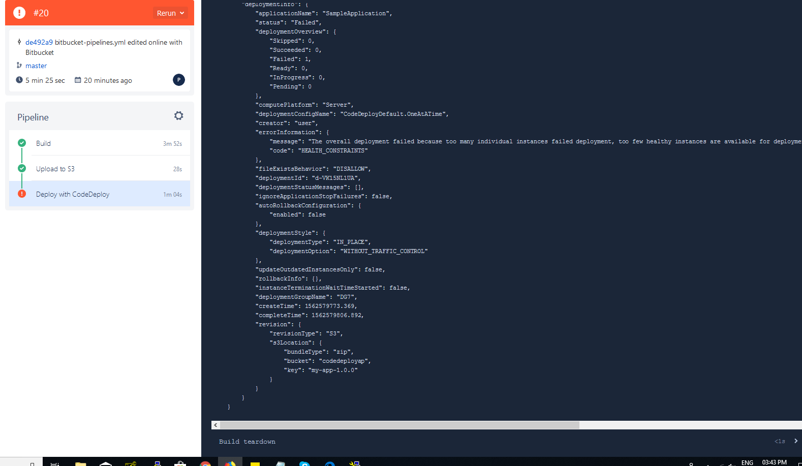 Bitbucket Pipelines Pipe Aws Codedeploy 
