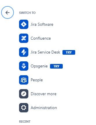 Jira "Switch to Menu.." Can the top section be rec...