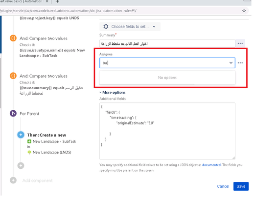 The Assignee Field Shows No Option 
