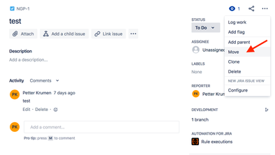 Solved: How do I assign an existing issue as a child issue...