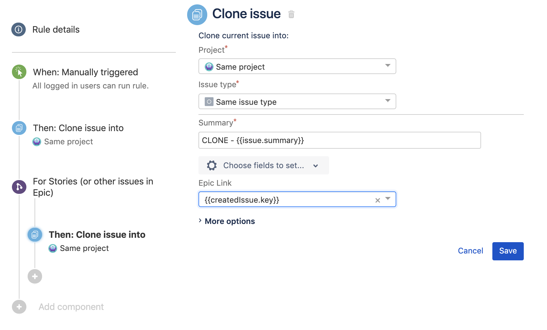 Automation for JIra - cloning an epic and stories,...