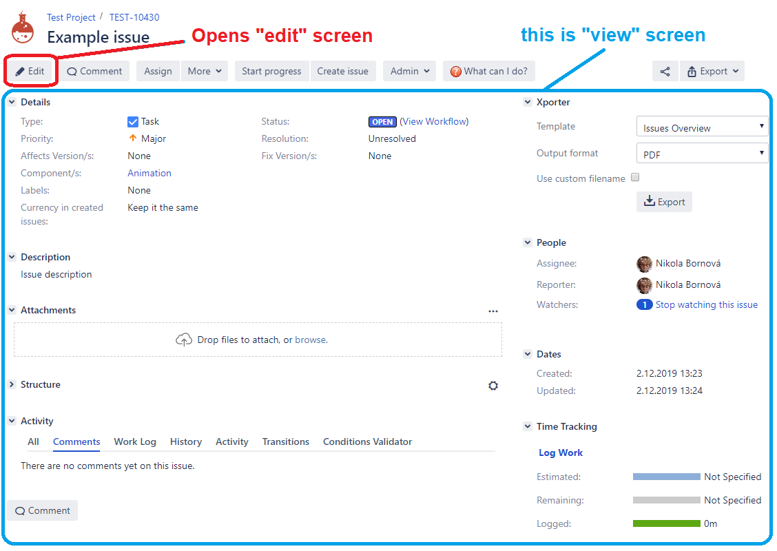How do I change the layout of the issue view scree... How do I change the layout of the issue view scree...
