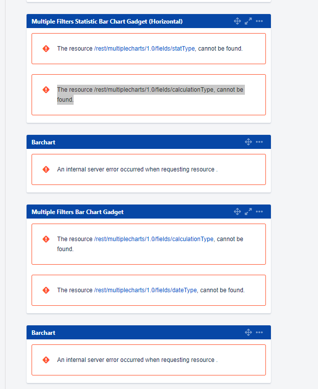 Error On Dashboard Gadgets An Internal Server Err