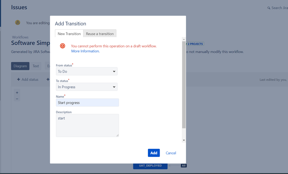 [Workflow] Why can't I add transition for workflow...