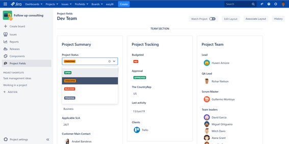 How to get jira custom project properties?