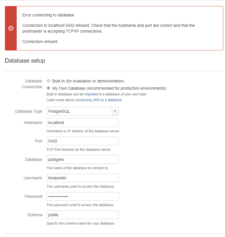 Solved Connecting Jira To Postgresql 