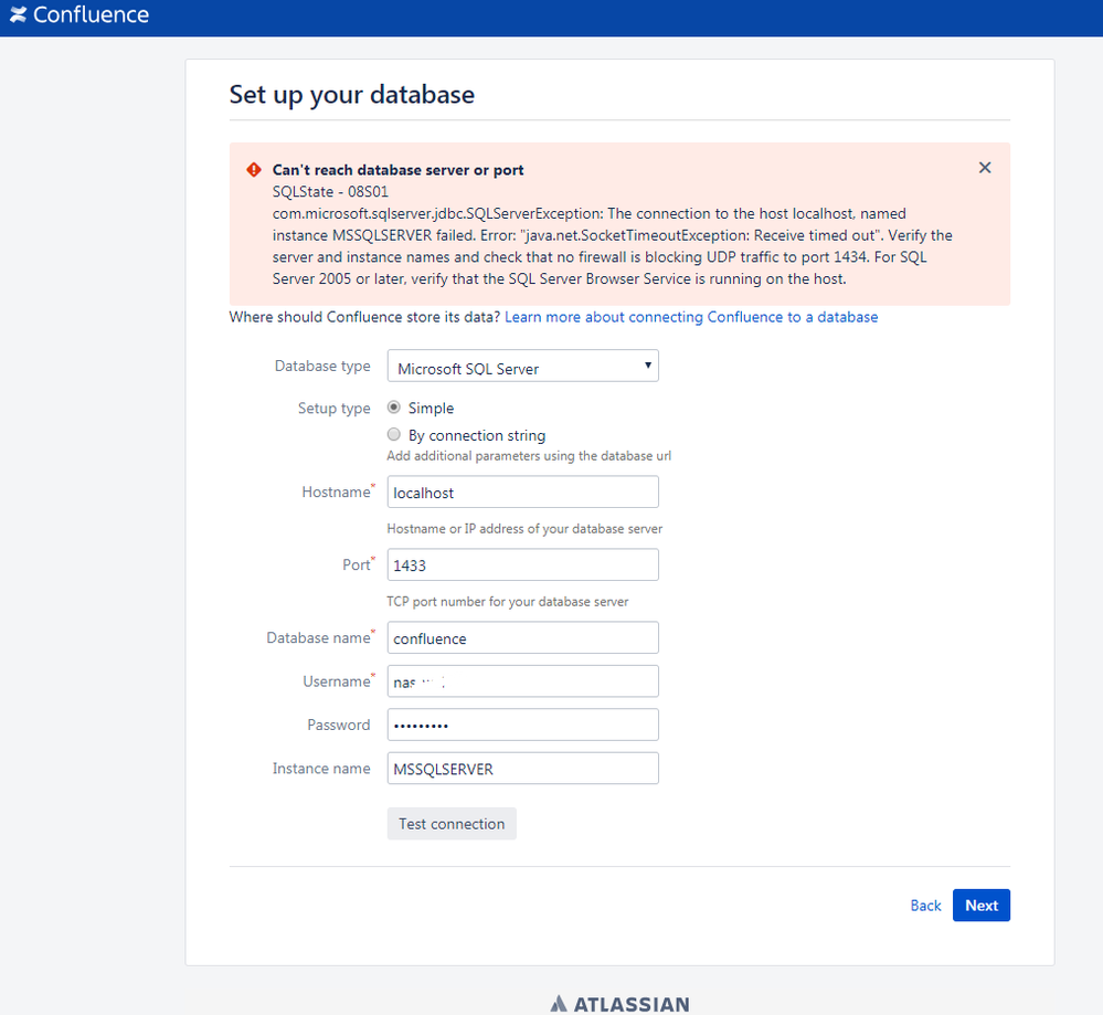 Solved Sqlstate 08s01 Error Setup Confluence Server Wit